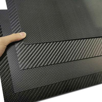 China 3K Carbon Fiber Plate Plain Twill Weave Matt / Glossy Surface Carbon Fiber Panel Sheet for sale