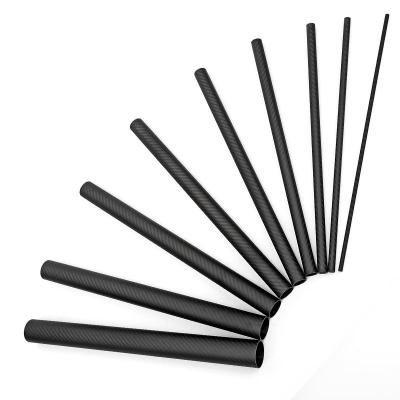 중국 우수한 구조 성능 열 저항성 3K 트와일 탄소 섬유 튜브 판매용