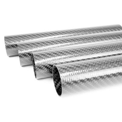 중국 탄소섬유 튜브 - 8mm x 6mm x 500mm - 트윈 튜브, 반짝이는 표면 판매용