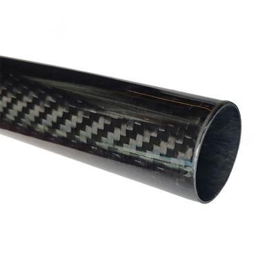 중국 고강도 3K 2×2 트와일 직물 1' X 1.070' 탄소 섬유 튜브 72" 길이 판매용