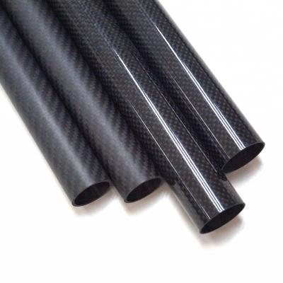 China Carbon Fiber Tube Manufacturer Roll Wrapped and Filament Winding Process for sale