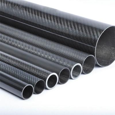 China Carbon Fiber Tube Manufacturer Roll Wrapped and Filament Winding Process for sale