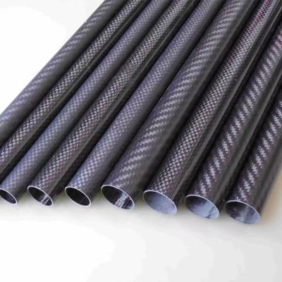 중국 맞춤형 3K 직물 탄소 섬유 둥근 튜브 롤 랩 튜브 높은 팽창 강도 판매용