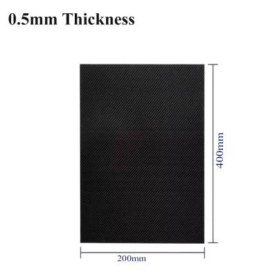 China 400*200*0.5mm Carbon Fiber Strengthened Material 100% 3K Carbon Fiber Panel for sale