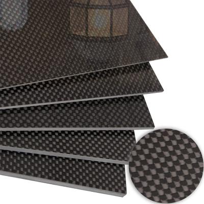 China Plain Glossy Matte Carbon Fiber Plate Sheet High Strength Carbon Board Lightweight Carbon Fiber Panel for sale