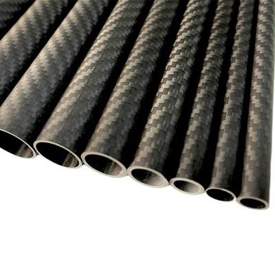 China 3K Tubo de fibra de carbono Twill acabado mate para aplicaciones industriales en venta
