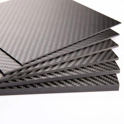 China 100% 3K Plain Weave Carbon Fiber Sheet Laminate Plate Twill Weave Panel 1.0mm Thickness for sale