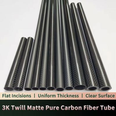 China Low Thermal Expansion 35mm x 32mm Carbon Fiber Tube with High Stiffness and 3K Matte Surface for sale