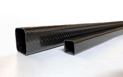 China Strong, Lightweight Square Carbon Fiber Roll Wrapped Tubes - 100% 3K for sale