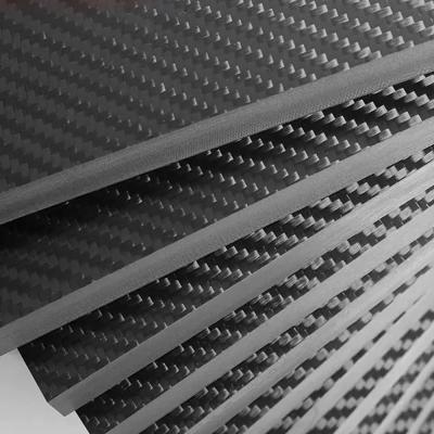 China 500X500X4MM 100% 3K Plain Weave Carbon Fiber Sheet Laminate Plate Twill Weave Plate for sale