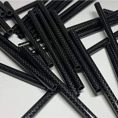 China 3K Twill Glossy Surface High Strength Carbon Fiber Round Tube Composite Pipe for sale