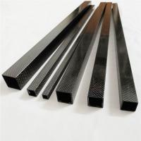 China 100% 3K Braided Carbon Fiber Rectangular Tube Unidirection Weave for sale