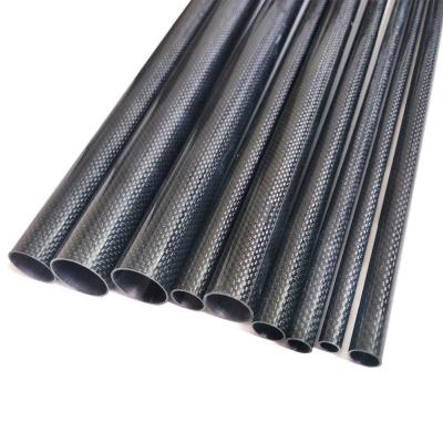China Epoxy Resin 3K Carbon Fiber Tube High Temperature Heat Resistance Glossy Surface for sale