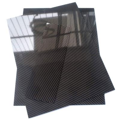 China Twill Glossy 1mm Carbon Fiber Sheet Lightweight Material 100x100 Cm for sale