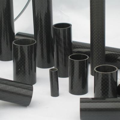China 30mm Hollow Carbon Fibre Tube 3K Glossy For Industrial Automation Robotics for sale
