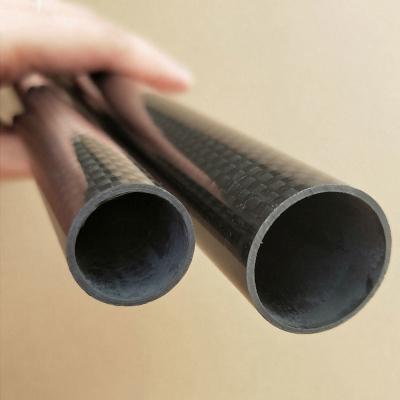 China 30mm Hollow Carbon Fibre Tube 3K Glossy For Industrial Automation Robotics for sale