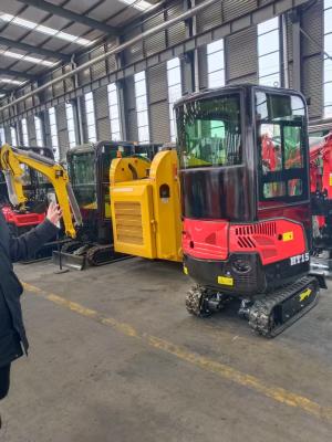 Cina Escavatore cingolato compatto da 1,2 tonnellate approvato CE, mini escavatore, colore giallo, nero, rosso in vendita