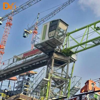 Cina Usato Zoomlion 6010-6 gru torre gru piatta testa costruzione colore verde in vendita