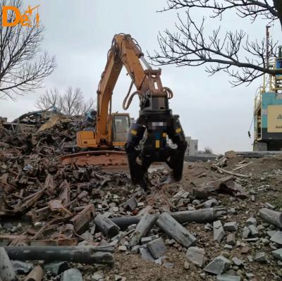 China Cesoiatrici per escavatori a doppio cilindro per il taglio e lo smontaggio di parti di macchine edili for sale