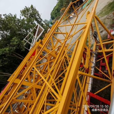 China Used ZOOMLION Tower Crane 6013-8 Flat Top Type 60m Length jib tower crane for sale
