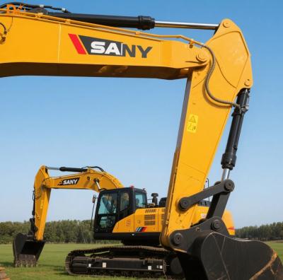 Cina Vecchio Sany Sy155C Crawler Excavator, attrezzature usate per il movimento della terra 15 tonnellate di colore giallo in vendita