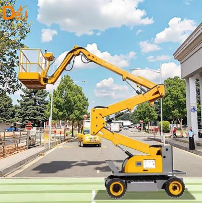 Cina Elevatore per edilizia semovente usato con braccio curvo, piattaforma elevatrice elettrica Haulotte in vendita