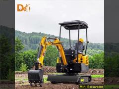 Escavatore cingolato piccolo, mini macchina escavatrice idraulica da 1 tonnellata per agricoltura