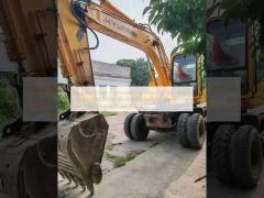 Hyundai 150W-7 Wheeled Excavator 15 Ton Wheel Used Construction Machinery Second Hand Cummins Engine of Excavator
