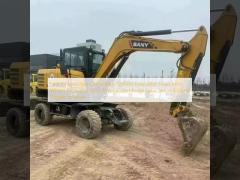 Latest New Style China Sany Sy65W Exacvator Used Mini Wheel Excavator 6ton EPA CE Certificate Sy65 Second Hand Digger in Stock