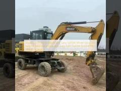 Small Construction Machinery Sany Sy65W Wheel Excavator Sany 65 Mini Used Excavator Sany Sy65 Sy65W Sy65W PRO Wheel Excavator