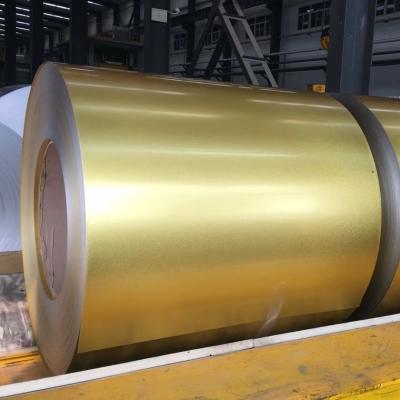 中国 グローデン・イエロー色 防指印面 正規スパンゲル ガルバリューム鋼 55% 亜鉛 S280GD 販売のため