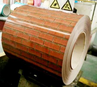 China DX51D PPGI Brick Pattern Color Coated Steel Coil For Building for sale
