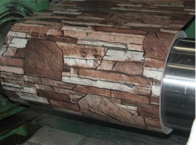 China JIS G3321 0.45mm Brick Grain PPGI PPGL Prepainted Galvalume Steel Coil Wall Cladding Usage 20 Years Warranty for sale
