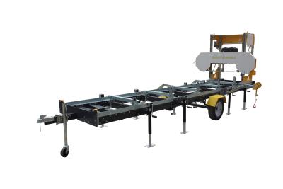 中国 木材ログ切断バンド トレーラー付きポータブル水平のソーミルマシン 販売のため