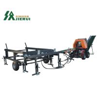 China Home Firewood Processor JIERUI CE Approved Horizontal Fast Log Splitter with Chainsaw for sale