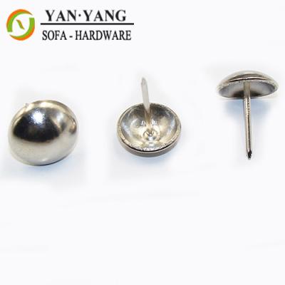 China φ9.5mm durable furniture accessories nickel decorative nail heads for furniture and sofa for sale