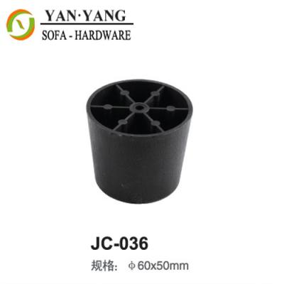 China 50 mm high white decorative furniture legS injection plastic round sofa legs JC-035 for sale