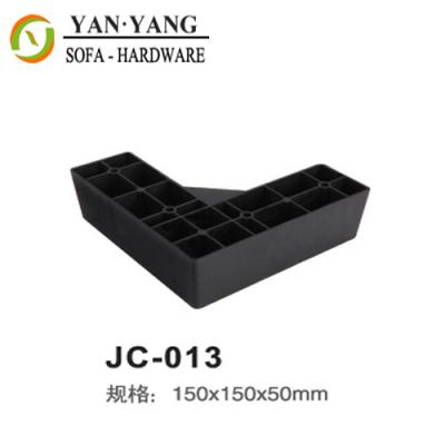 China 50mm high black injection plastic corner sofa legs hot sale sofa legs JC-013 for sale