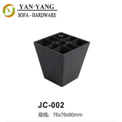 China trapezoidal plastic sofa legs cheap plastic furniture legs JC-002 for sale
