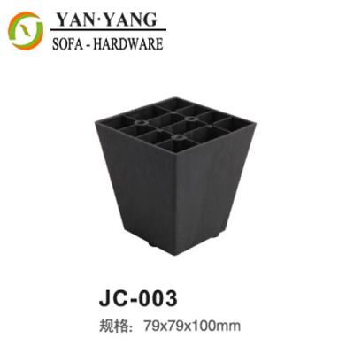 China 100mm high factory price plastic sofa feet gold supplier for plastic furniture feet JC-003 for sale