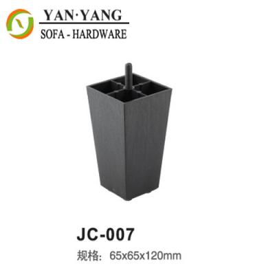 China 120mm high custom sofa leg black plastic custom furniture leg JC-007 for sale