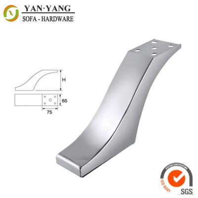 China 130mm high curved furniture legs contemporary custom chrome sofa legs SL-076 for sale