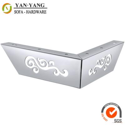 China 70mm high durable furniture accessories iron chrome hollow out sofa feet SL-116 for sale