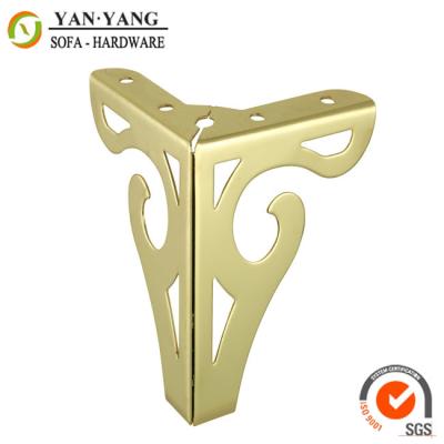 China 120mm high glossy shiny furniture legs golden color metal sofa legs SL-086 for sale