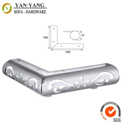 China 55mm high glossy shiny corner furniture legs modern hollow out sofa legs SL-084 for sale