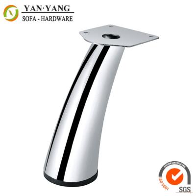 China 120mm high slanted hot sale furniture legs glossy shiny iron sofa legs SL-070 for sale