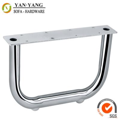 China 12cm high glossy shiny furniture leg iron metal bend shaped sofa leg SL-129 for sale