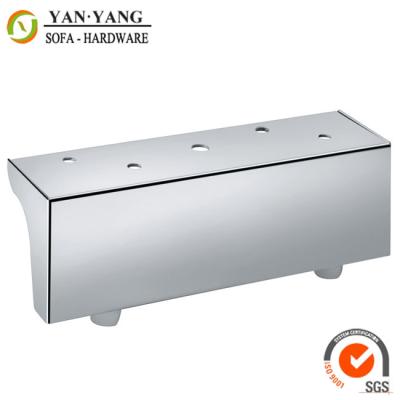 China 55mm high durable furniture legs chrome metal rectangle sofa legs SL-120 for sale