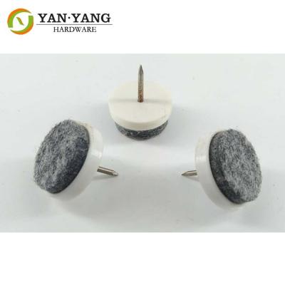 China Round Foot Nail Table Leg Protectors Furniture plastic Foot Pad for sale