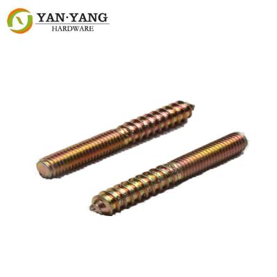 China High Quality iron Rattan Screw Double Thread Bolt Furniture Hardware for sale
